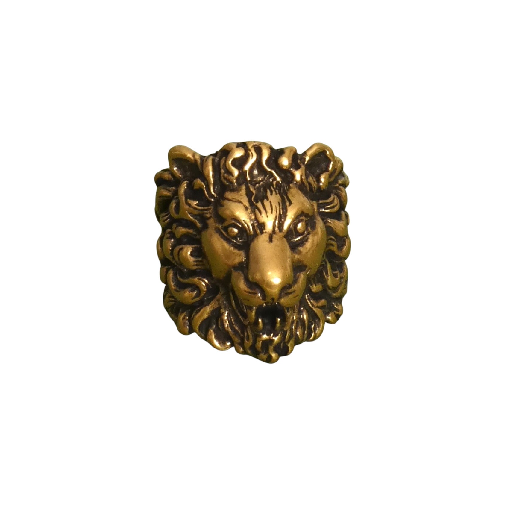 GUCCI- NWT Brushed Gold Lions Head Ring, Multiple Sizes Available ...